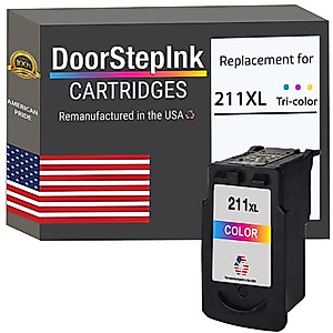 DoorStepInk Remanufactured in The USA Ink Cartridge Replacements for Canon CL-211XL 211 XL 1 Color for Canon Pixma iP2700 MP250 MP490 MX330 MX410