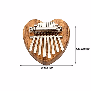 Kalimba Thumb Piano 8 Key Portable Mini Thumb Piano, Wooden Finger Piano with Lanyards, Valentine'S Day Gifts for Adults Beginners