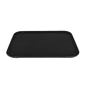G.E.T. NS-1622-BK BPA-Free Non-Slip Plastic Rectangular Serving Tray, 16" x 22", Black