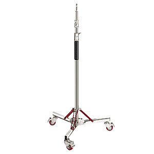 Neewer Heavy Duty Light Stand with Casters, Adjustable Tripod Stand with 100% Stainless Steel, Photography Wheeled Base Stand for Studio Softbox, Monolight, Reflector, Max Height: 10ft/305cm