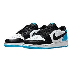 Jordan 1 Low OG Grade Schoo White/DK Powder Blue-Black CZ0858-104 7Y