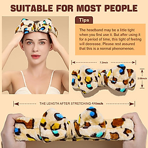 Teenitor Spa Headbands - 9Pcs Cute Bow Headbands for Women, Skincare and Makeup, Washing Face
