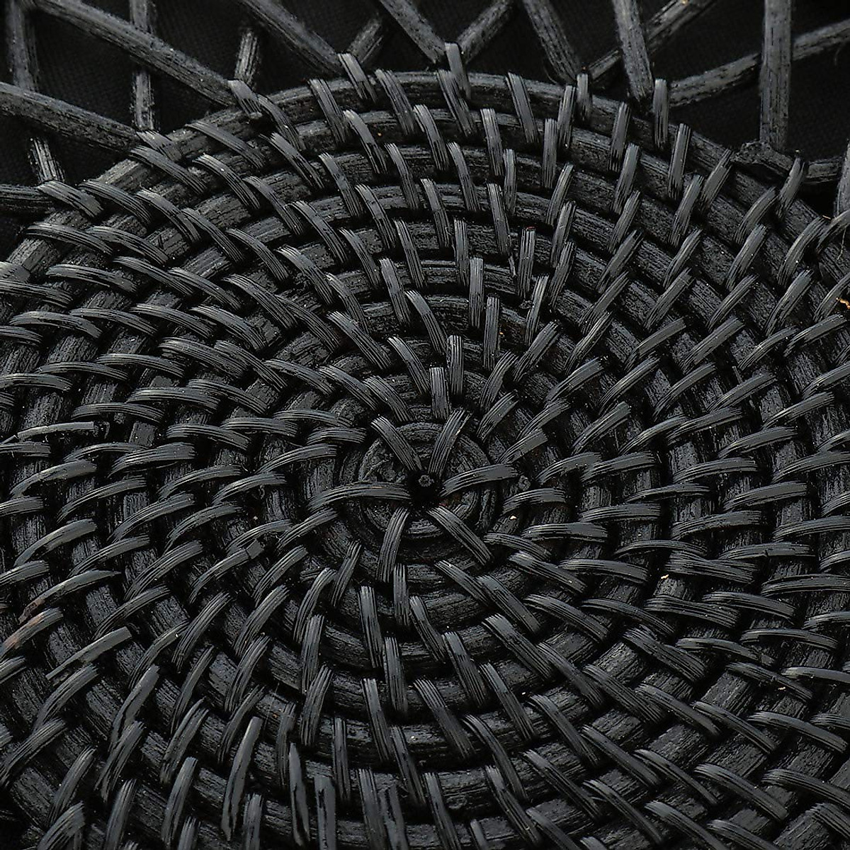 Gets Women's Woven Bag Round Handmade Rattan Shoulder Bag Cross Body Boho Beach Bag (Ordinary)