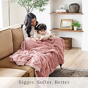 SARANONI Oversized Super Soft Comfy Lush Adult Extra Large Blanket, (Ballet Slipper Pink, 60" x 80")