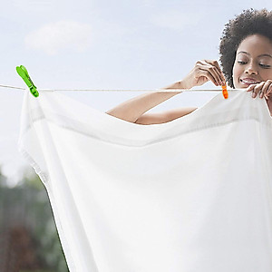 Colorful Plastic Clothespins, Heavy Duty Laundry Clothes Pins Clips with Springs, 4 Colors Clothes Drying Line Pegs for Kitchen Outdoor Trip, Air-Drying Clothing Pin Set(36 Pack)