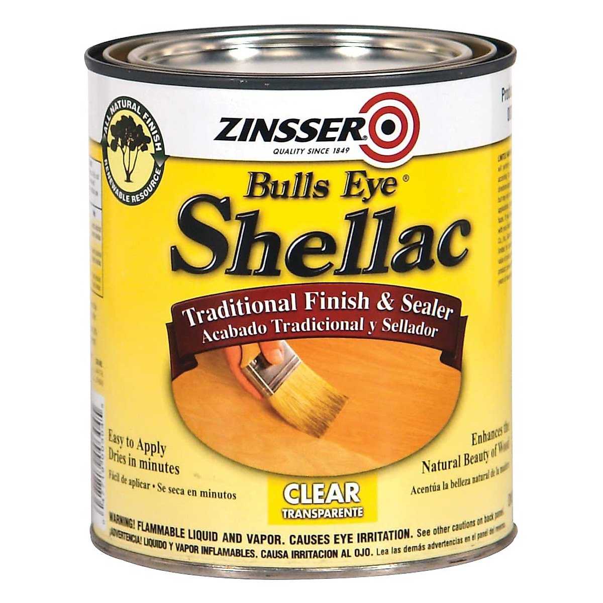 Rust-Oleum Zinsser 304H 1-Quart Bulls Eye Clear Shellac
