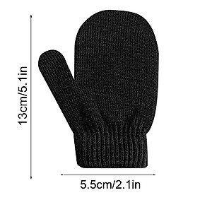 ONESING 5 Pair Toddler Mittens Black Toddler Gloves Warm Baby Mittens Newborn Mittens Infant Mittens Toddler Winter Gloves for Baby Boys Girls