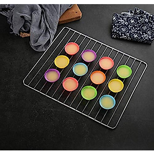 Mirenlife 2 Inch Mini Size Silicone Baking Cups Muffin Cups, Reusable and Nonstick Mini Cupcake Liners, Mini Chocolate Holders Truffle Cups, 24 Pack, 6 Vibrant Colors, Round