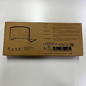 Happy Jump Soccer Goal Pop Up Foldable Soccer Net for Backyard 5'x3.6', 1 Pack