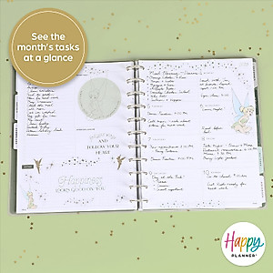 Happy Planner Disney 2023 Daily Planner for July 2023 to June 2024, 12-Month Daily, Weekly, and Monthly Planner, Dashboard Layout, Tinkerbell Find Your Wings Theme, Big Size, 11 Inches by 8 1/2 Inches