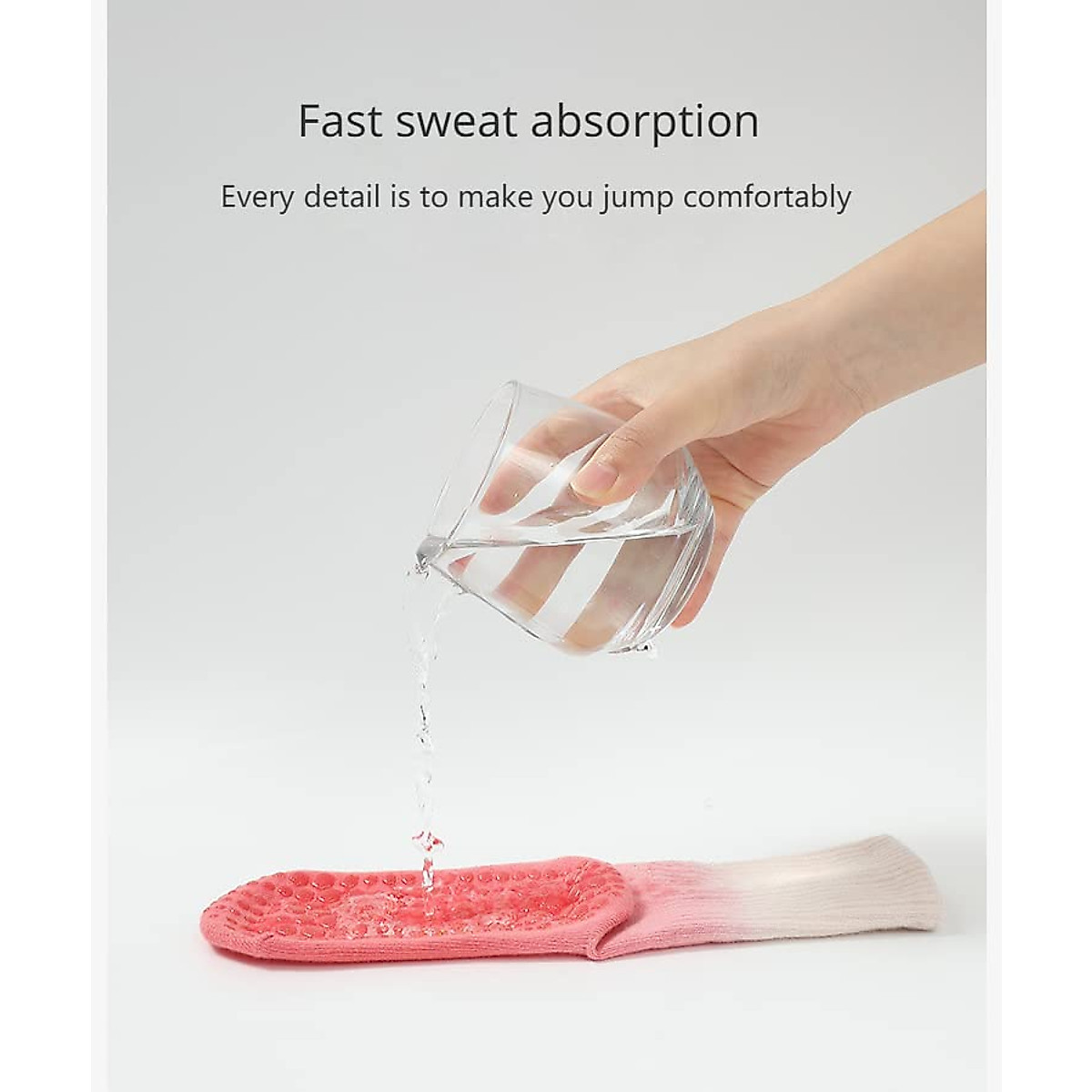 EGEN Dye Tie Yoga Socks for Women Man Novelty Print Non Skid Socks Non Slip Grip for Pilates Barre Ballet Sport (Red)