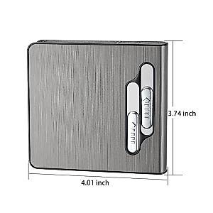 COZYLIFE Automatic Cigarette Case Dispenser, Automatic Ejection Box with USB Rechargeable,Automatic Ejection Holder with Arc Lighter, Gift for Your Friends (Black)