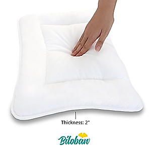 Baby Toddler Pillow 2 Pack with Pillowcase (13 x 18), Baby Toddler Pillows for Sleeping, Machine Washable Soft Travel Pillow