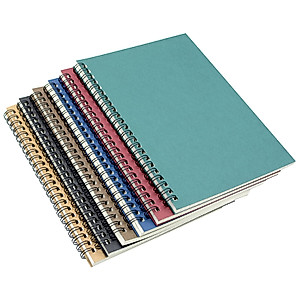 Spiral Notebook, 6 Pcs A5 Craft Softcover 8mm Ruled 6 Color 60 Sheets -120 Pages Journals for Study and Notes(6 color)