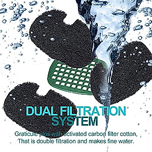 Giangarden Reptile Water Dispenser Automatic System Circulation Chameleon Drinking Fountain Water Dripper for Lizard, Snake, Gecko, Tortoise, Bearded Dragon with 3 Replaceable Carbon Pads(800ml/27oz)