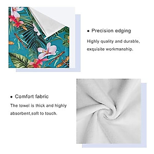 Flradish Palm Dragonflies Towels 3 Pack Bath Towels for Bathroom Set Soft Cotton Highly Absorbent Lightweight & Quickdry Towel Set 1 Bath Towel,1 Hand Towel,1 Washclothe