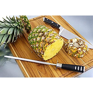 Professional Honing Steel (10” or 12”), Magnetized for Safety, No Rust, No Cheap Plastic! Noble’s Knife Sharpener Has an Oval Handle for a Firm Grip and is Built For Daily Use, Perfect for Chefs!