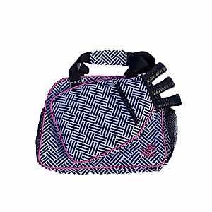 Pickleball - "Unrivaled" - Designer Women's Premium Side-Pocket Duffle Bag | Made Exclusively For Pickleball! | Includes a fitted a "paddle case" specifically designed to store and protect your pickleball paddles.
