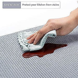 TJWODO Shelf Cabinet Liner,Drawer Liners Non Adhesive Easiest Install Mat, Strong Grip Bottom,Easy Clean Non Slip Shelving Liner for Kitchen Cabinets
