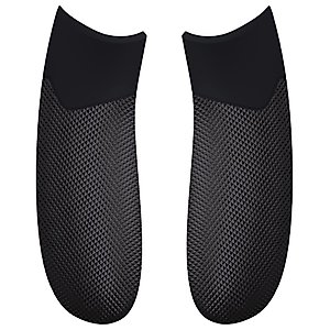 eXtremeRate Rubberized Grips Replacement Back Panels for Xbox Series X/S Controller, Black Performance Non-Slip Diamond Texture Side Rails Handles for Xbox Core Controller - Controller NOT Included
