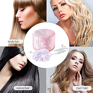 Hair Care Cap, 110V Yomagine Pink Hair Heat Treatment Cap, Deep Conditioning Heat Cap, Thermal Treatment Caps for Hair Spa, Beauty Steamer Nourishing Hat for Family Personal Care