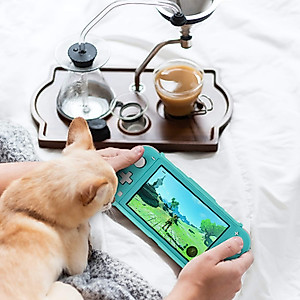 Protective Case Bundle for Nintendo Switch Lite, Tempered Glass Screen Protector, 4 Game Card Slots, Kick-Stand, Ergonomics Hand Grip, Shockproof, Anti-Scratch, Slim for Nintendo Switch Lite Case Blue