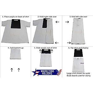 Shirt Folding Board 9.5" x 14" Acrylic Laundry Organizer for Clothing Stores Sporting Goods Stores Neatness Seekers Efficient Innovative Portable Sturdy Use at Home Clear by Marketing Holders