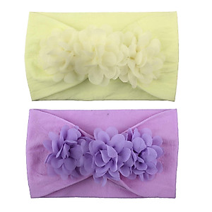WZT Stretchy Knot Nylon Baby Headbands For Newborn Baby Girls Infant Toddlers Kids Bows Child Hair Accessories