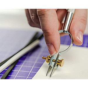 Excel Blades 30608 Dual Strip Cutter, Dual Twin Blade Knife Parallel Number 59 Blades, Adjustable Width Strip Cutter, Cutting Tool for Paper, Clay etc