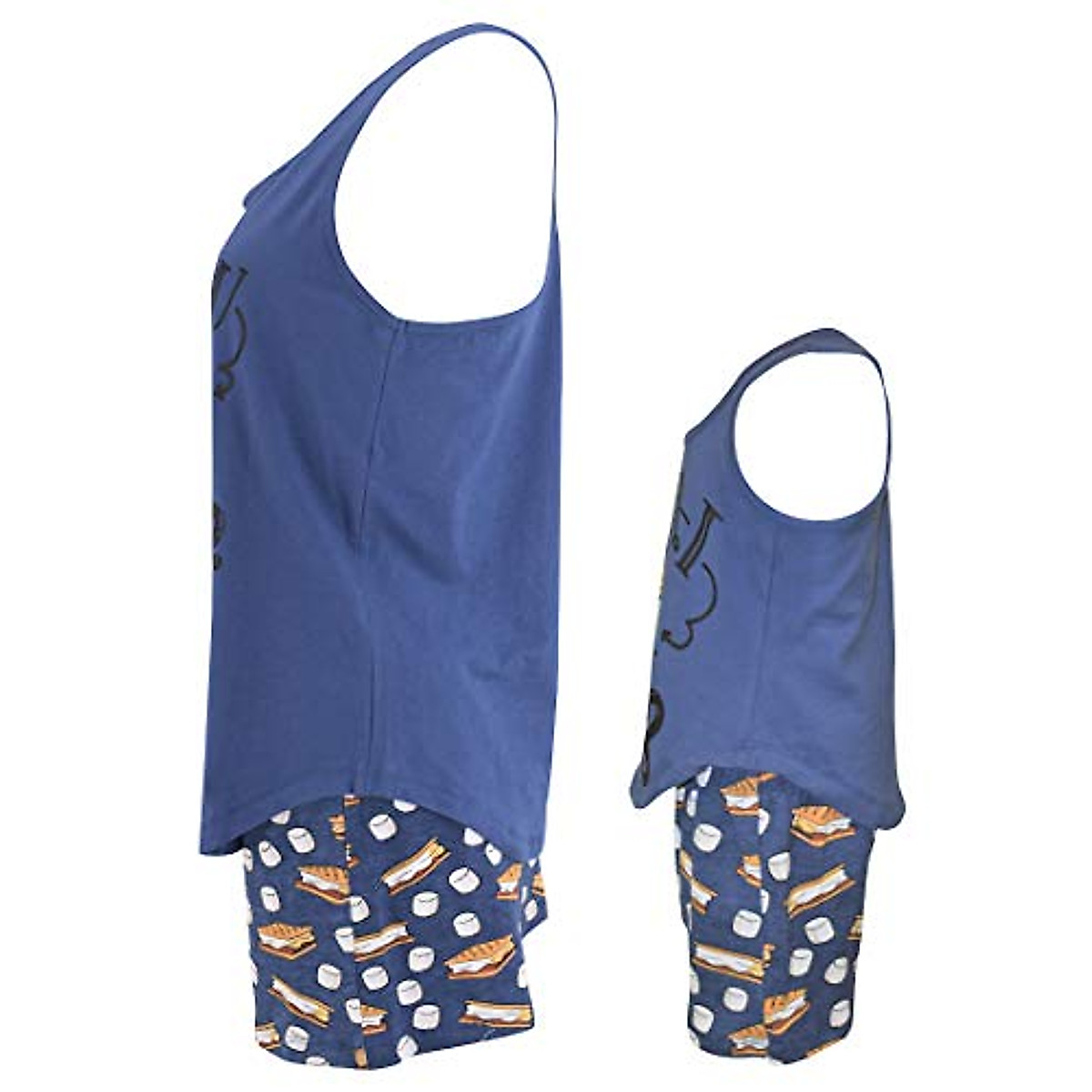 Unique Baby Womens Matching Mommy and Me Smores Shorts Set Outfit (Adult S, Smores)