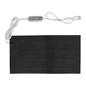Temperature Regulating Heating Pad, 4 Gear USB Power Waterproof Electric Cloth Heater DC5V Applied to Pet or the Residence of Small(10x20cm/3.94x7.87in)