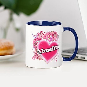 CafePress Abuelita Heart Art Mug Ceramic Coffee Mug, Tea Cup 11 oz