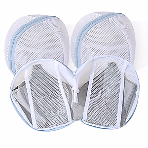 Bra Wash Bags, iDeep 3Pcs Thicken Mesh Lingerie Bra Washing Bag with Zipper for Washing Machine,Bra Laundry Bag for Bras Lingerie, Laundry,Stocking,Underwear and Delicates