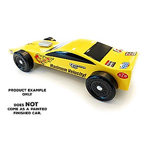 Maximum Velocity Pinewood Car Kit | Includes BSA Speed Wheels, Speed Axles, Graphite & Steel Weight | Funny Car Derby Car Kit