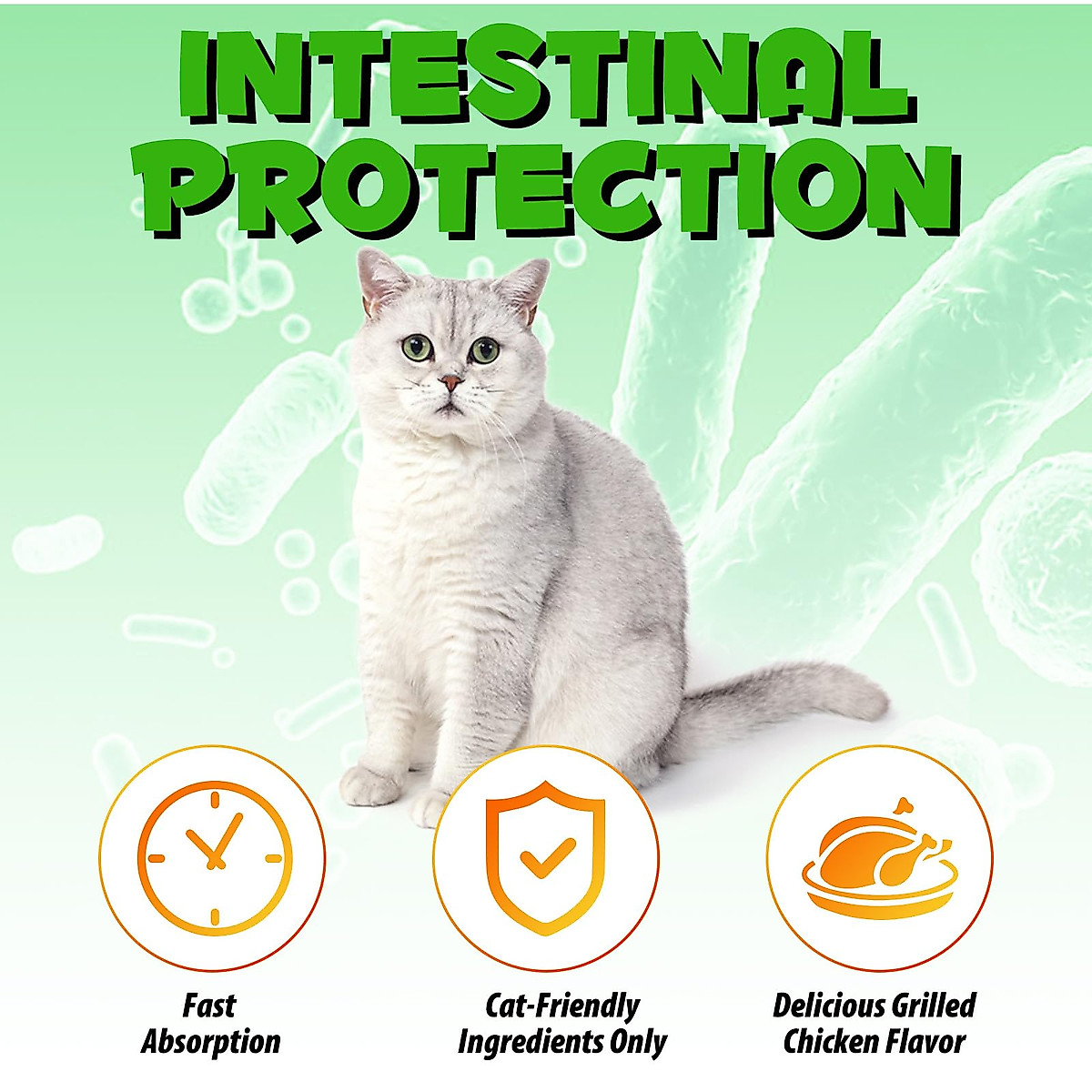 Cat Constipation Relief, Cat Constipation Liquid Drops Supports Cats Laxative Relief - Pet Herbal Supplements for Cats, Cat Stool Softener Cat Laxative Constipation Relief - Chicken Flavour / 2 Fl Oz