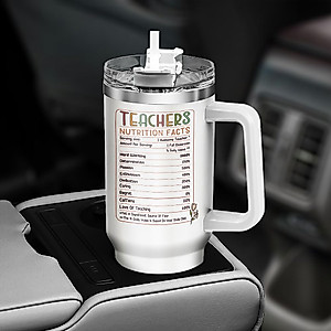 99OWL Tumblers Funny Flower Pack Stainless Appreciation Music Steel Life Water Teachers, Teacher Gifts, Tumbler 40 Oz With Handle Lid And Straw, Teacher Plant Seeds Nutrition Facts