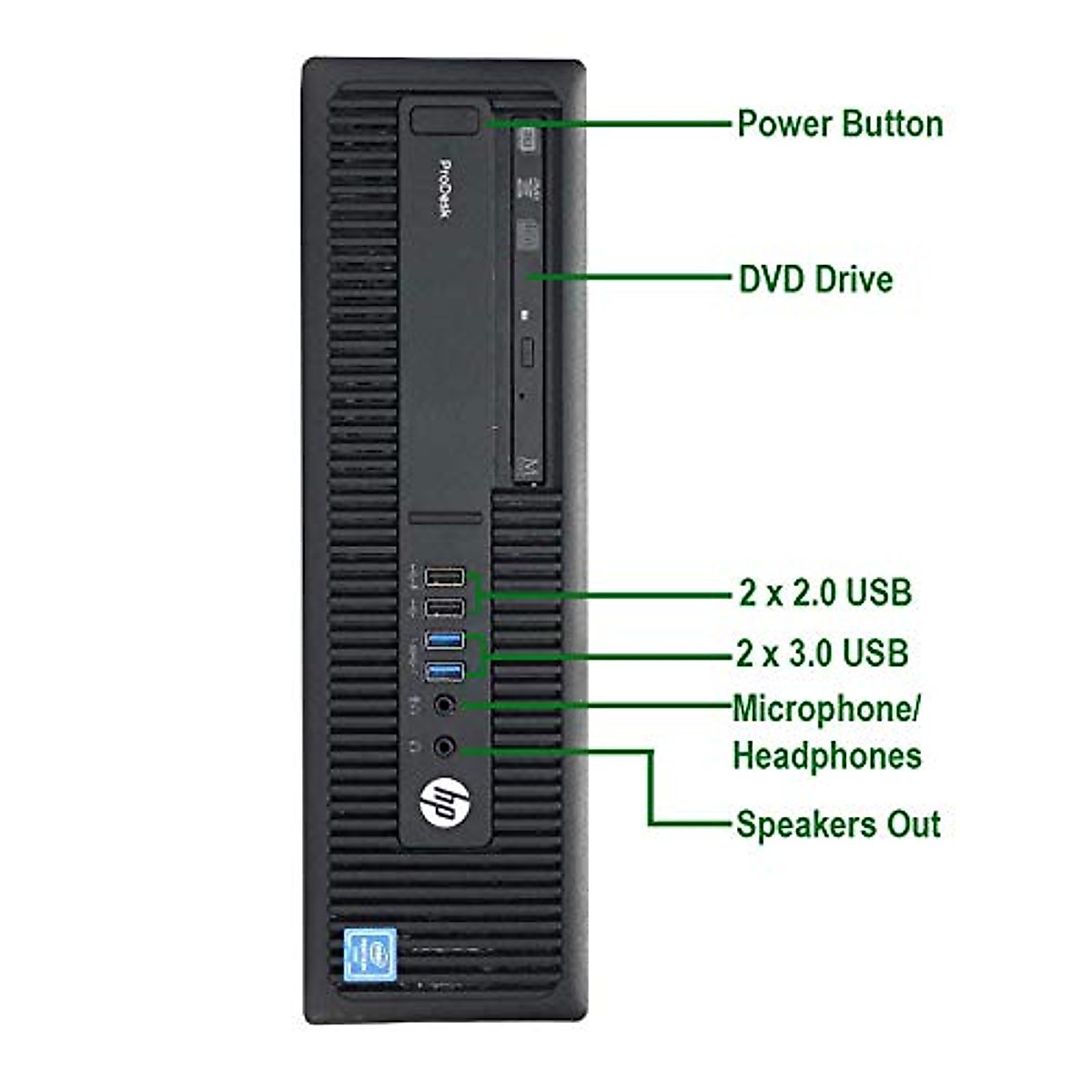 HP 600 G1 Intel Core i5 3.2GHz SFF Computer Tower PC,8GB Ram,120GB M.2 SSD,3TB HDD,Wireless Keyboard and Mouse,WiFi/Bluetooth,Nvidia GT1030 Graphics Card Win 10 Pro (Renewed),Black,Small Form Factor