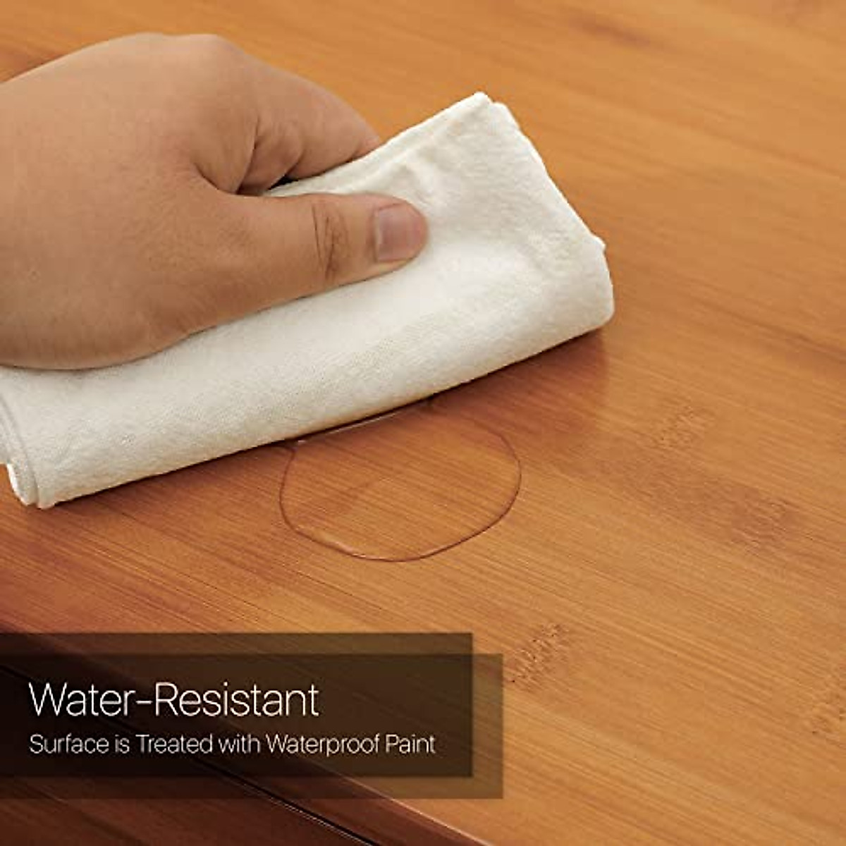 MoNiBloom 4 Tier Shoe Cabinet, Bamboo Free Standing Shoe Shelf Storage Rack with Flip Doors for 9-12 Pairs Home Entryway Hallway Office Bedroom, Brown