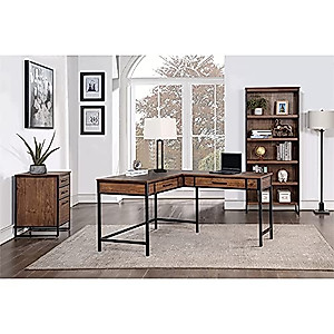 Martin Furniture Industrial Open Wood, Bookcase Shelves, Brown