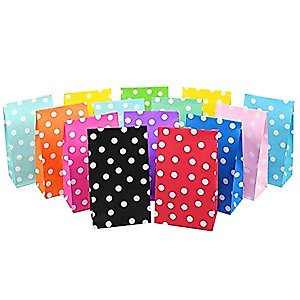 Simetufy Party Favor Bags 72 Pcs Goodie Bags, Rainbow Party Bags for Kids Birthday,12 Color Small Goody Gift Bags for Easter, Wedding, Christmas Favor Wrapped Treat Bags,9.2 X 5 X 3.15 Inch