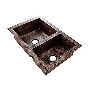 Copper kitchen Sink 60/40