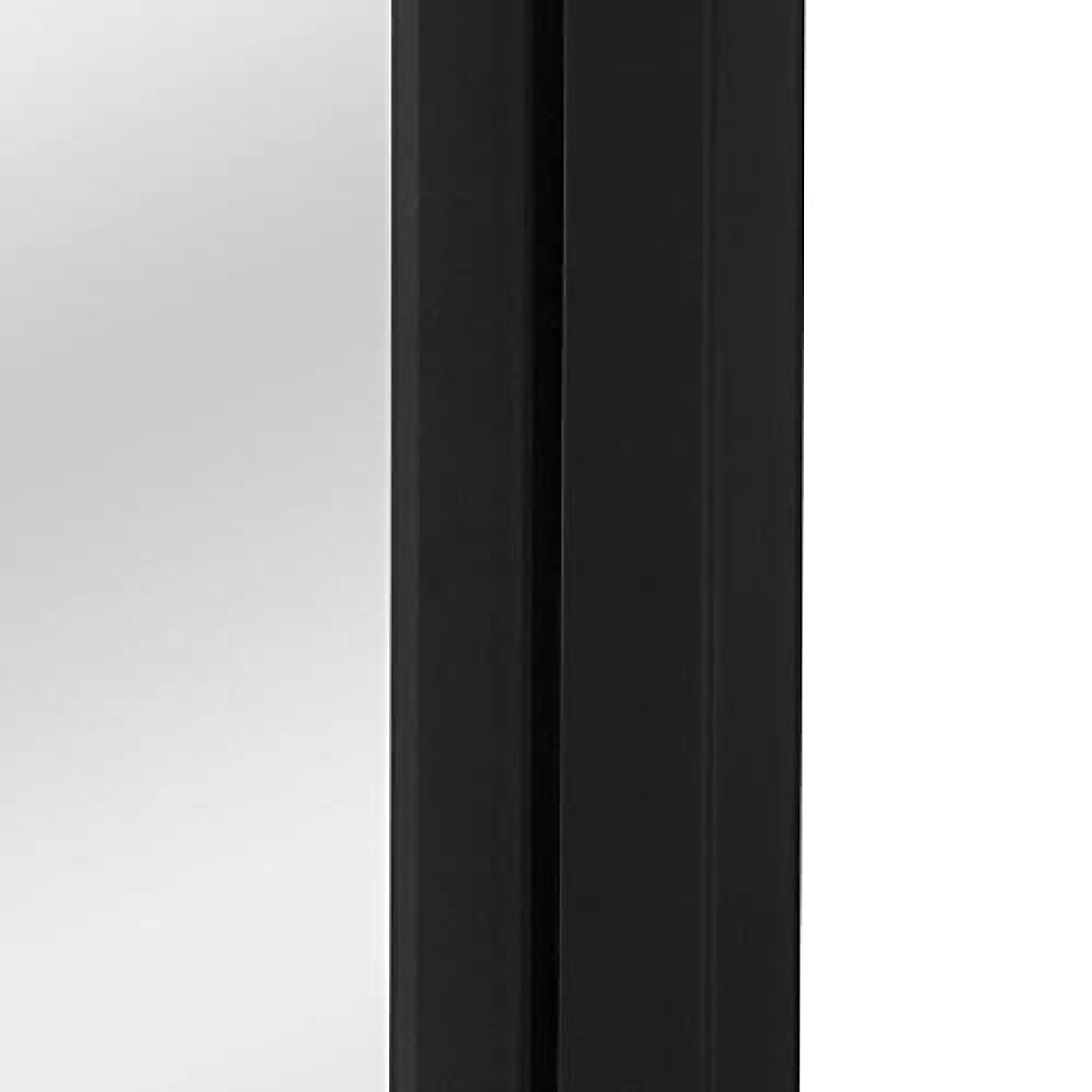 OBIOZZ Floor Mirror, Full Body Mirror Full Length Mirror Standing 64.5 Inch High Black Frame with Floor Stand Wrought Iron Full-Length Mirror Dressing Mirror for Bedroom Living Room