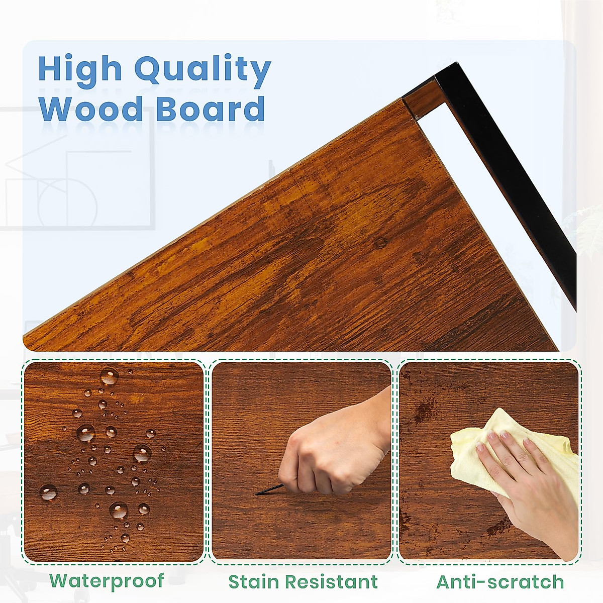 DUMOS 5 Tiers Bookshelf, Classical Modern Book Shelf, Tall Display Shelves in Living Room/Home/Office, Storage Organizer for CDs/Books/Movies, Rustic Brown