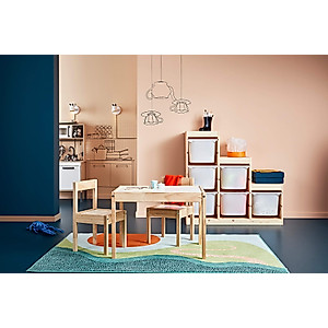 Ikea LÄTT children's table with 2 chairs, white/pine