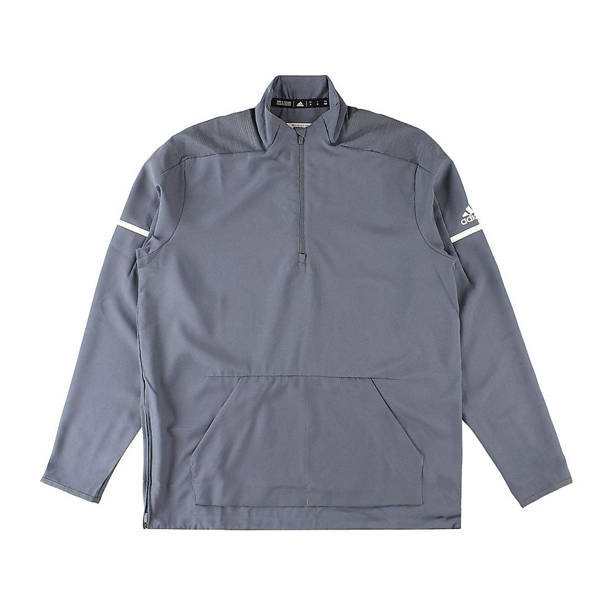 adidas Men's Team Iconic Long Sleeve 1/4 Zip Pullover Onix/White