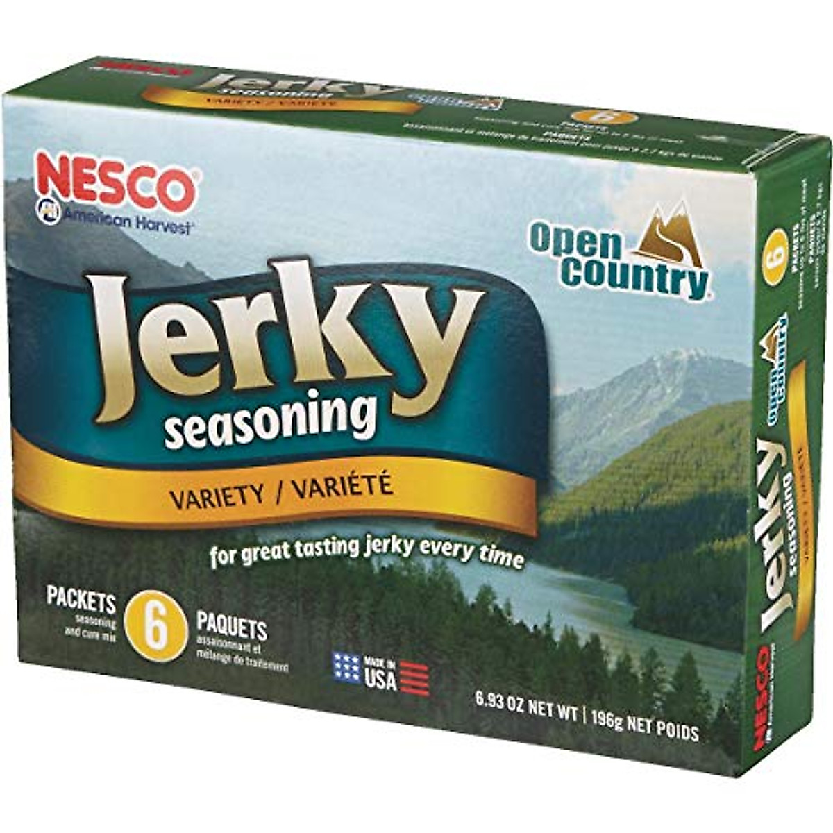 NESCO BJV-6, Jerky Spice Works, 3 Flavors Variety Pack, Packaging May Vary, 6 Piece Assortment