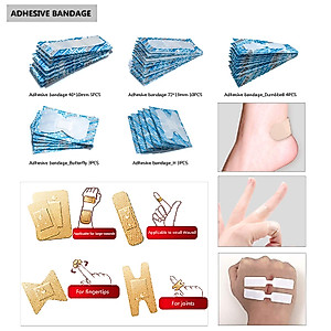 DEFTGET Waterproof First Aid Kit Travel essentials small Emergency Survival Kits mini Durable Lightweight for Minor Injuries Camping Hiking Backpacking, Birthday Gift for Best Friend Sister (Dark-red)