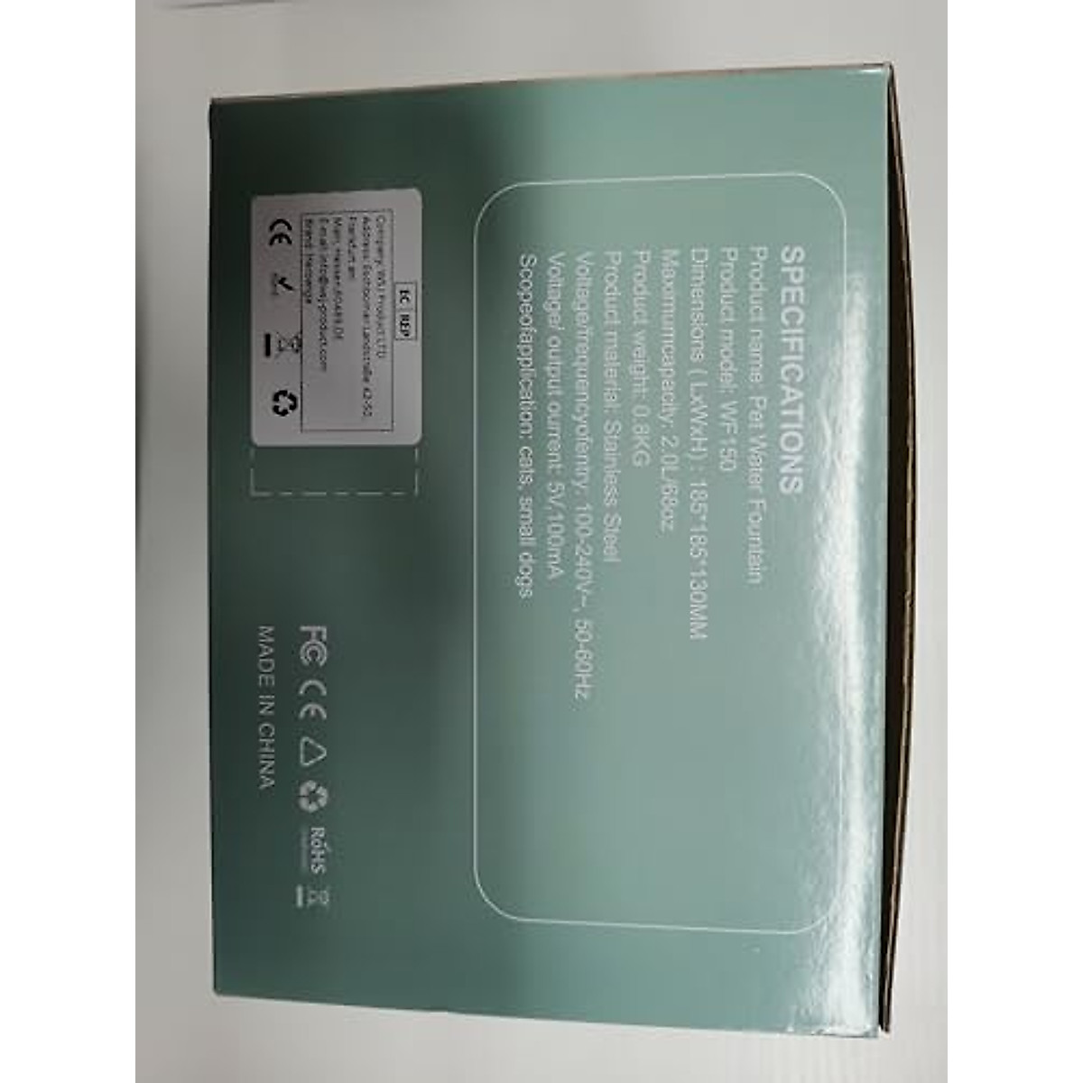 Heroange Cat Water Fountain Stainless Steel, 68oz/2L Ultra Quiet Pet Water Fountain for Cats Inside, Automatic Pet Drinking Fountain with Filters, Dog Water Dispenser Bowl Dishwasher Safe