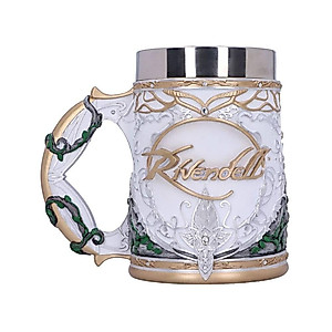 Nemesis Now Officially Licensed Lord of The Rings Rivendell Tankard, White, 15.5cm
