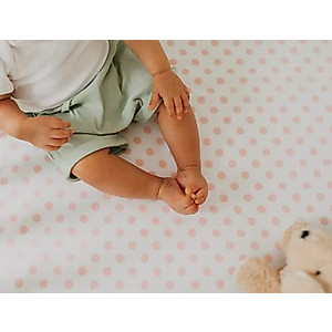 NODNAL CO. 3 Fitted Bassinet Sheets Pink Set for Baby Girl - 100% OEKO-TEX Cotton - Chevron, Polka Dot and Stripe - for Cradle/Moses Basket Hourglass, Oval & Rectangle Mattress Sheet